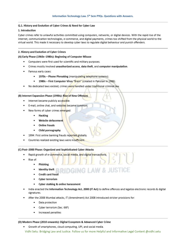 Cyber Crime Evolution and Legal Framework | PDF