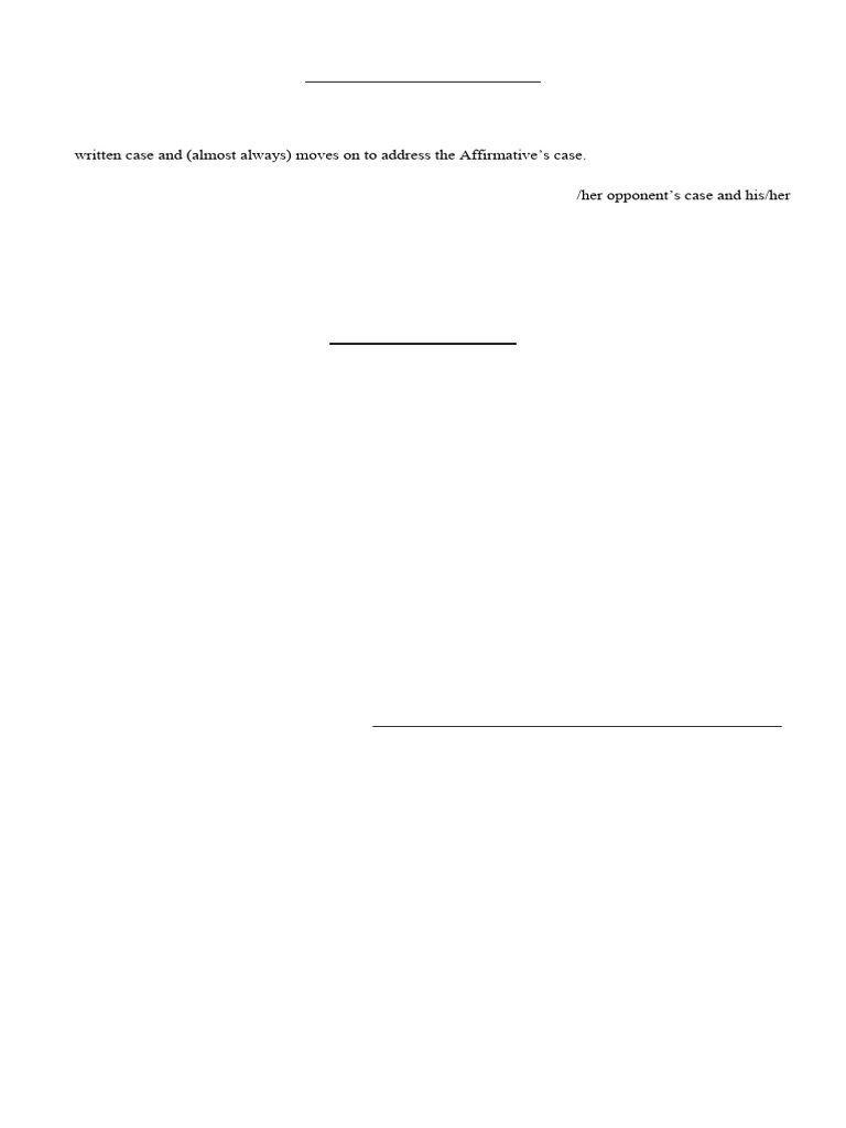 LD Debate Flow Chart Legal | PDF