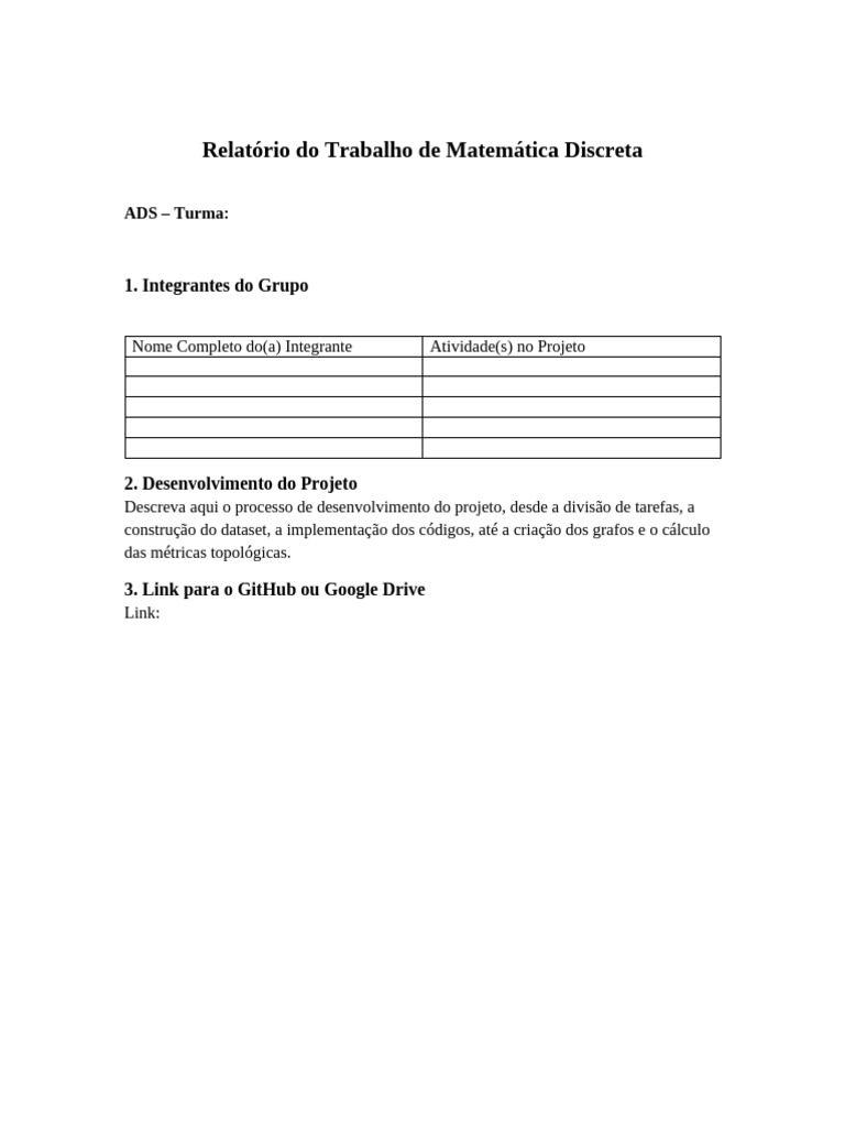 Template Relatório | PDF