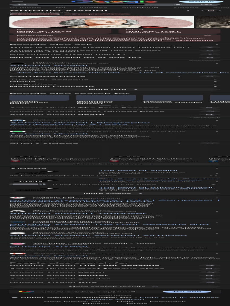 Antonio Vivaldi - Google Search | PDF | Baroque Music | Performing Arts