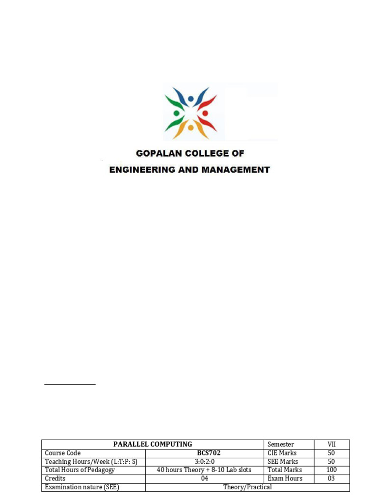 parallel lab manual GCEM | PDF | Parallel Computing | Computer Science