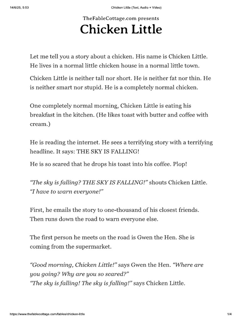 The Little Chiken | PDF