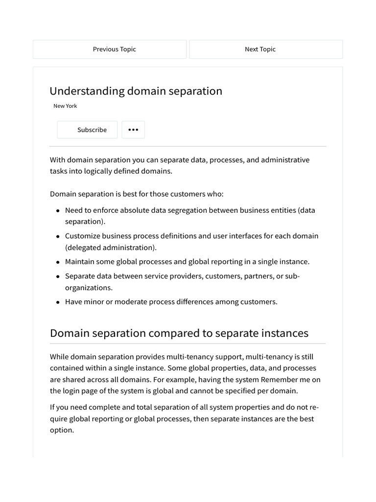 Understanding Domain Separation - ServiceNow Docs | PDF | Computer ...
