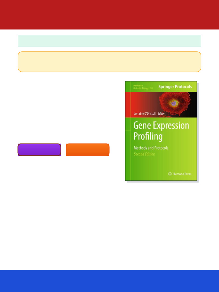 Gene Expression Profiling Methods and Protocols 2nd Edition Olga L ...