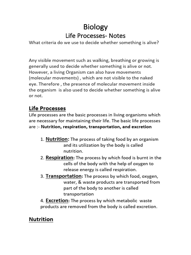 Life Process | PDF | Ventricle (Heart) | Diastole