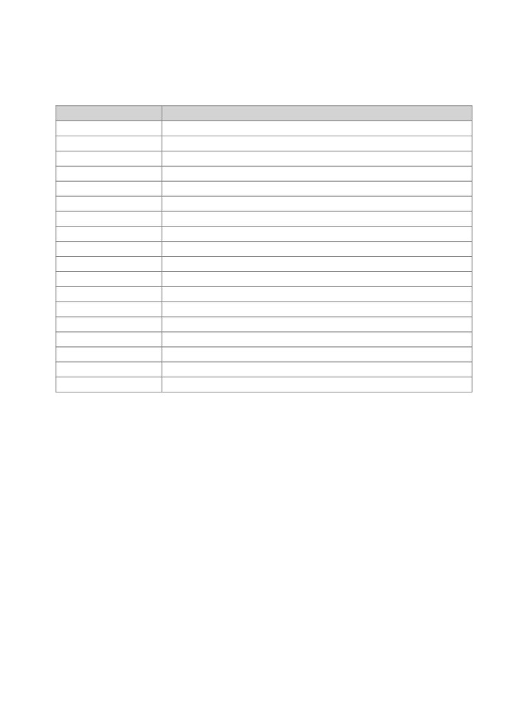 Daily Routine Table | PDF