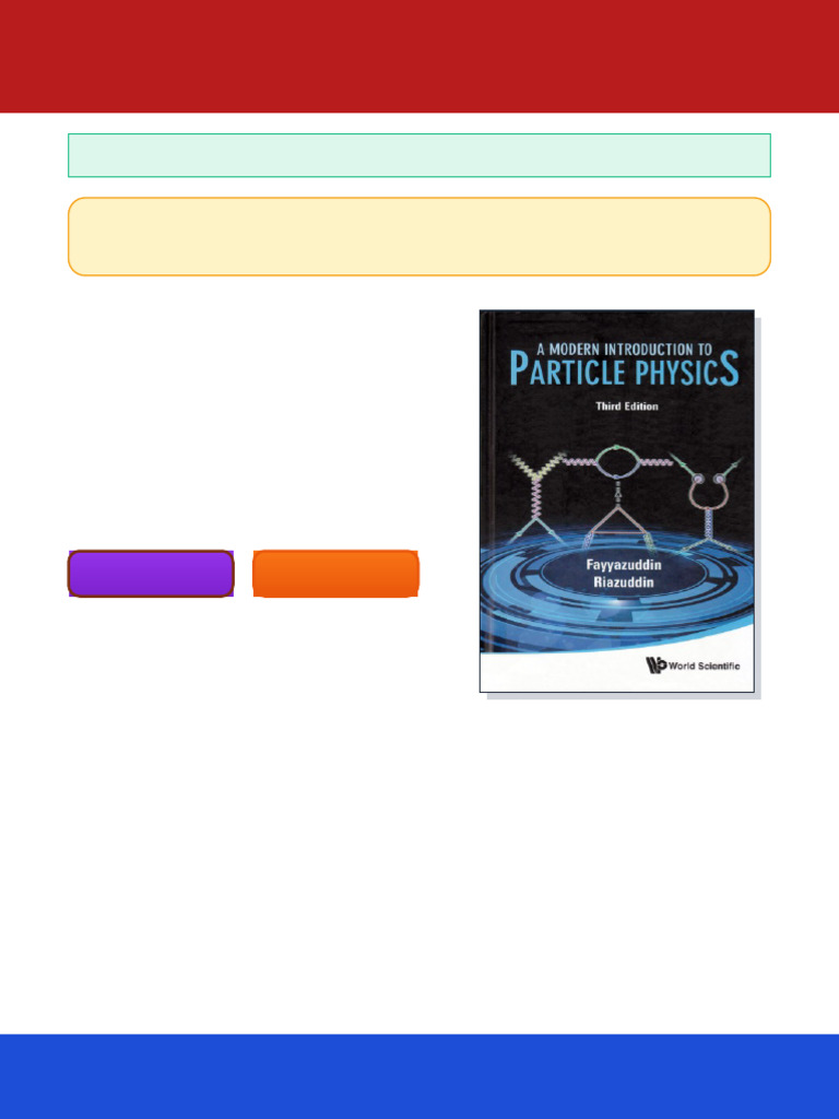 A Modern Introduction To Particle Physics 3rd. Edition Fayyazuddin ebook digital quick open ...