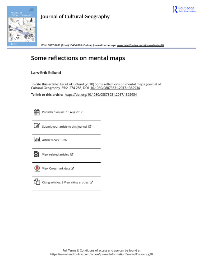 Reflections on Mental Maps and Space | PDF | Map