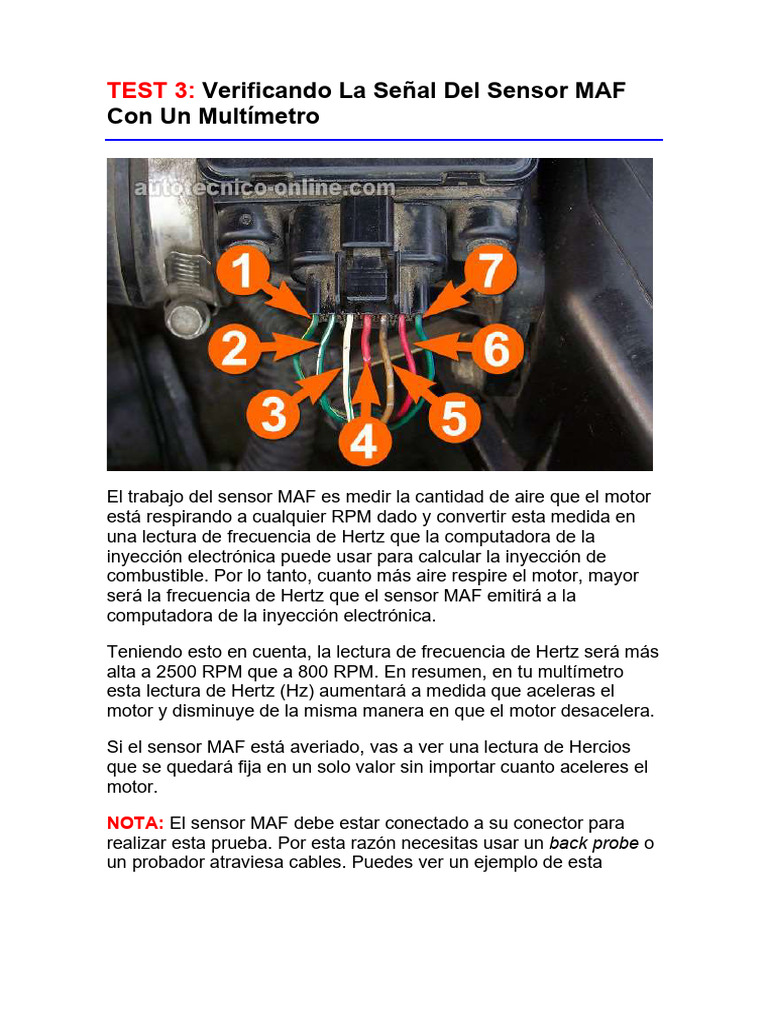 MAF Sensor Test Montero Sport Pag 3 | PDF | Hertz | Frecuencia