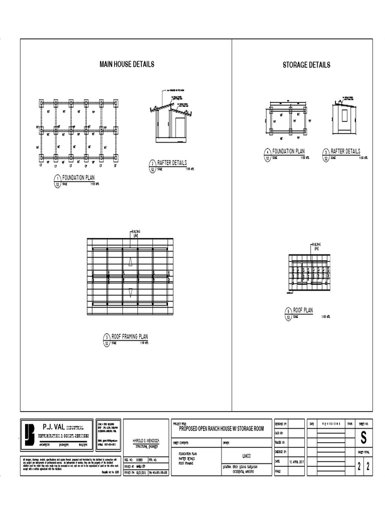 Rafter Details for Open Ranch House | PDF