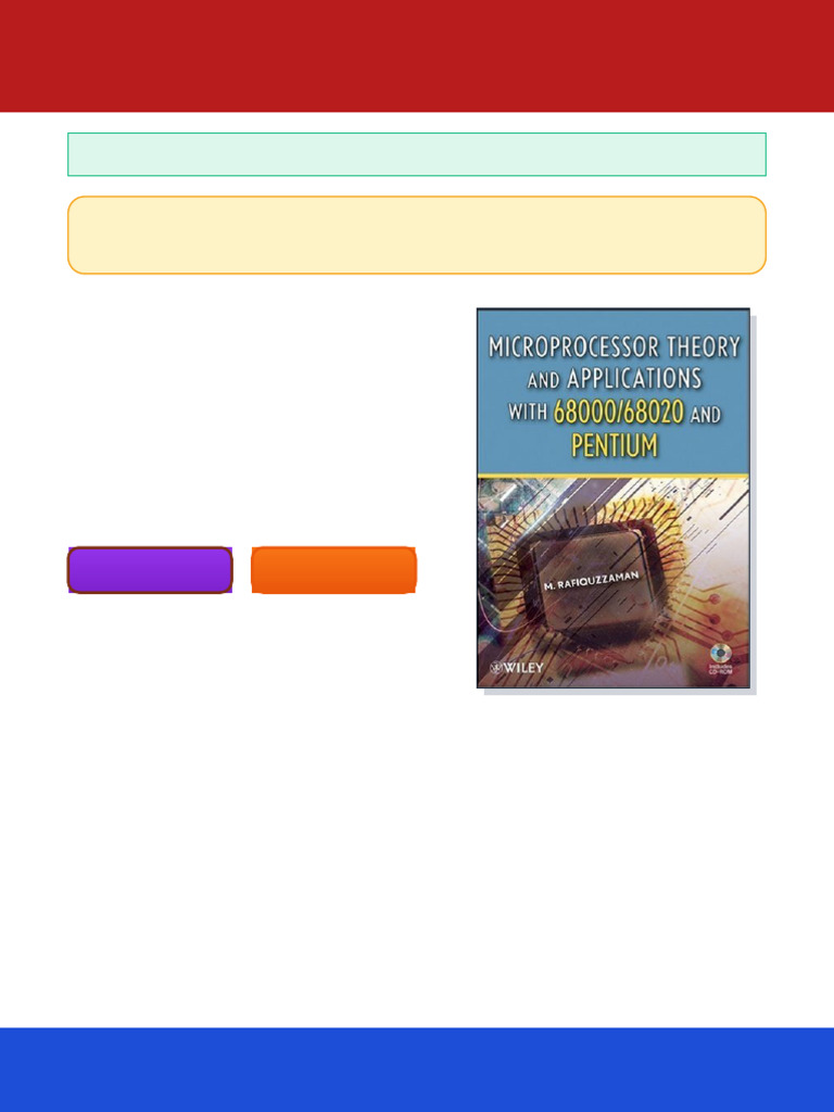 Microprocessor Theory and Applications With 68000 68020 and Pentium ...