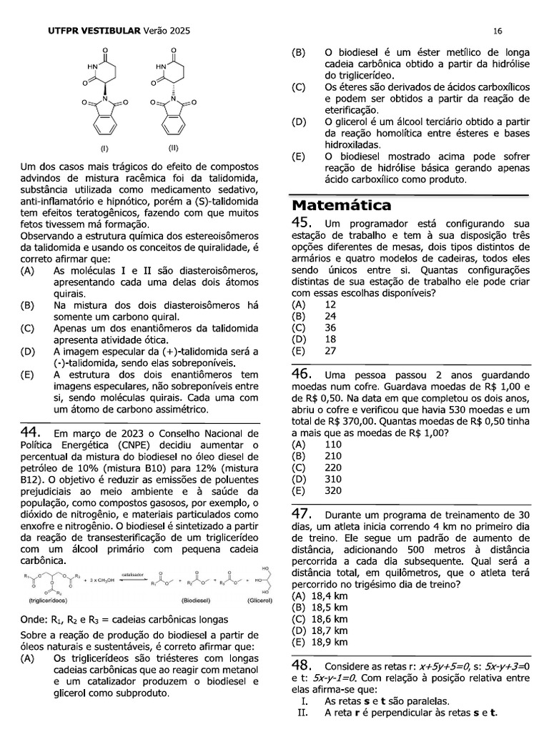 Vest Utfpr 2025 Mat | PDF