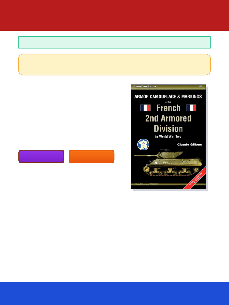 Armor Camouflage Markings of the French 2nd Armored Division in World ...