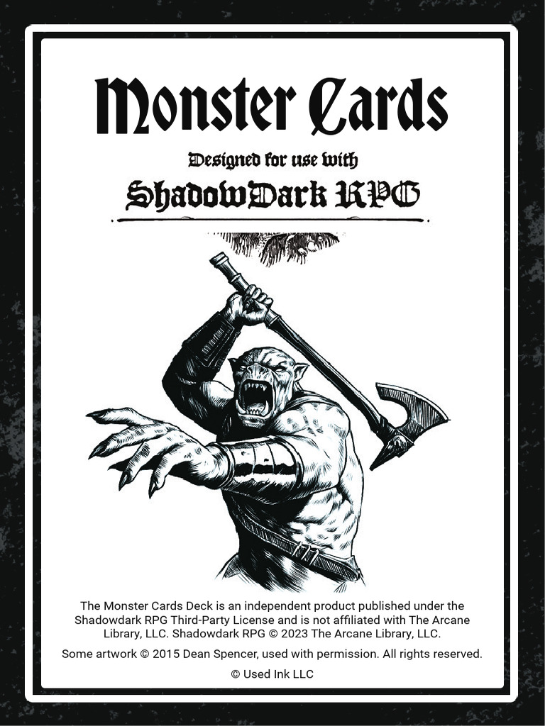 Shadowdark RPG Monster Cards Guide | PDF