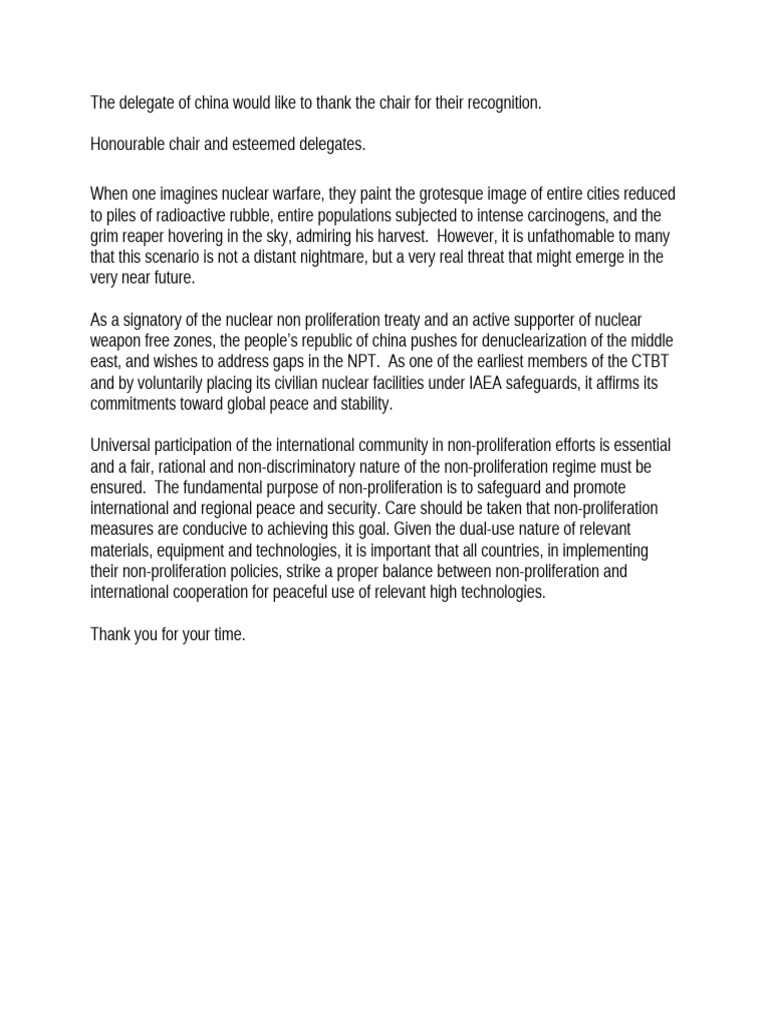 Gsl Speech Draft | PDF