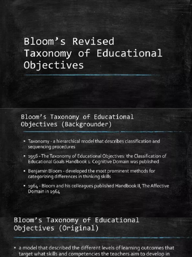 Revised Blooms Taxonomy | PDF