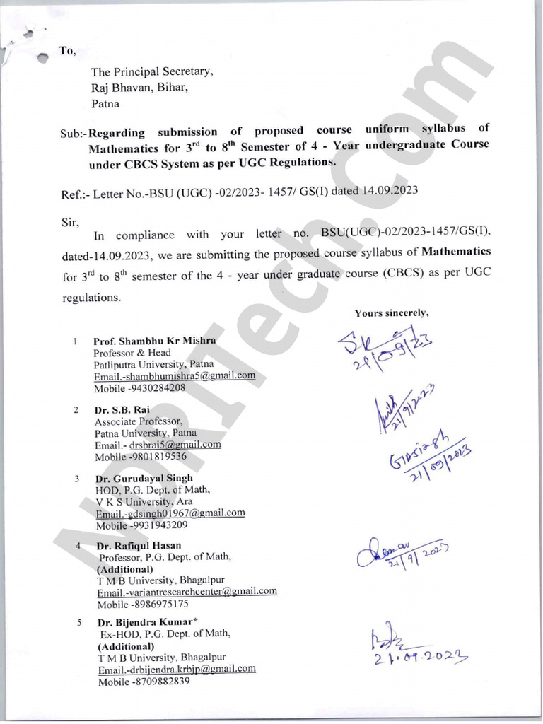 University BSC Mathematics New Syllabus MJC MIC MDC Sem 1 2 3 4 5 6 7 8 ...