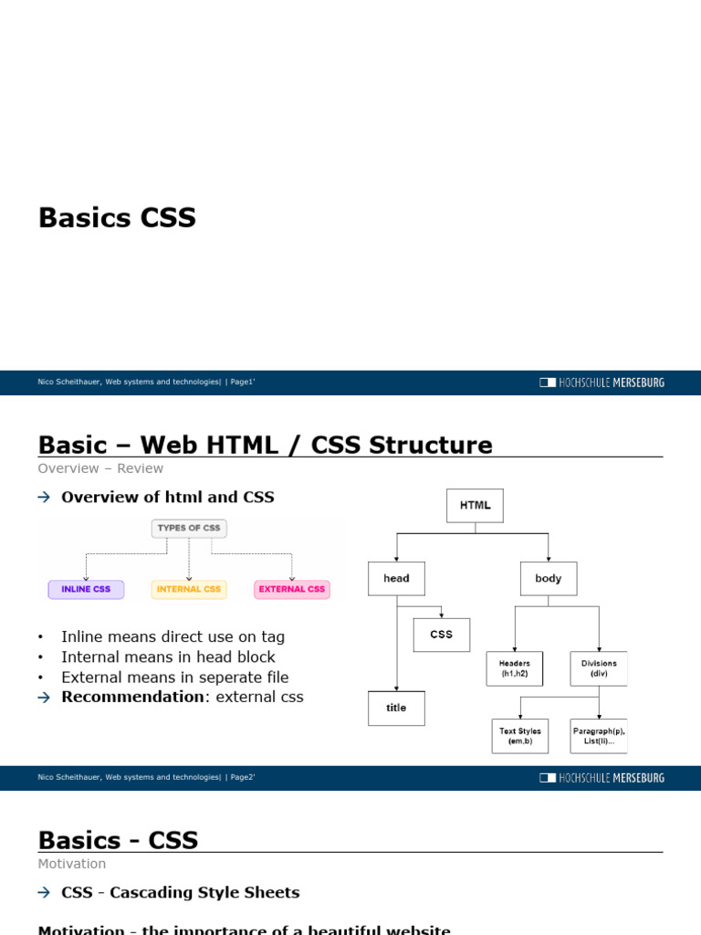 Computing Fundamentals Chapter 4 Part 2 CSS | PDF | Html | Html Element