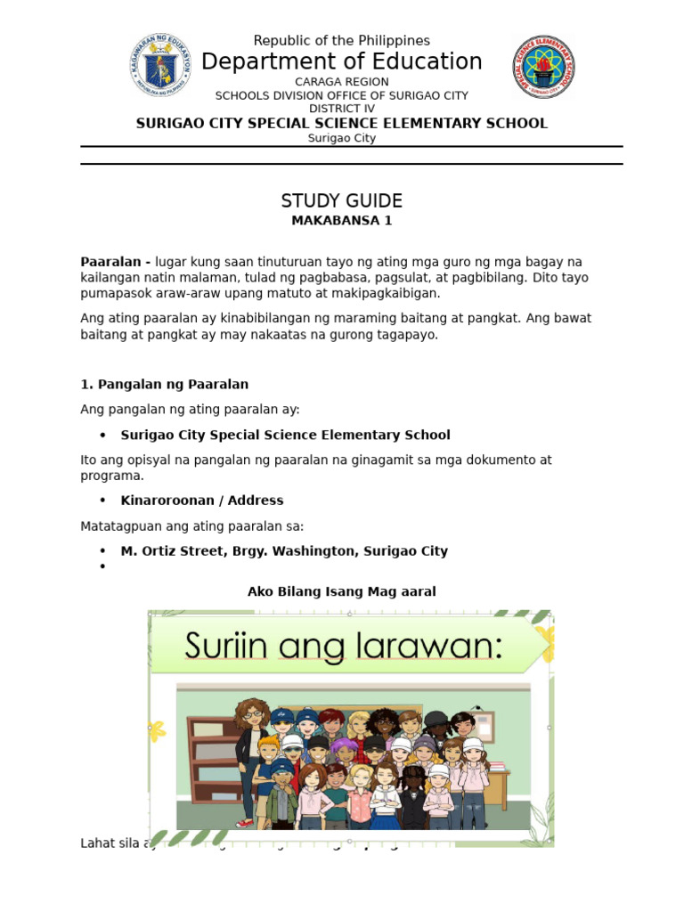 Study Guide Makabansa | PDF