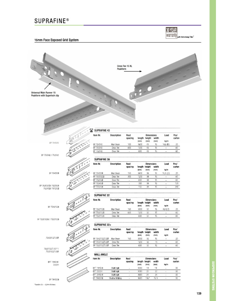 15mm T- Suprafine Knauf-Armstrong | PDF