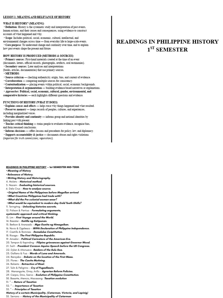 Riph 1st Semester-Midterm PDF | PDF | Philippines