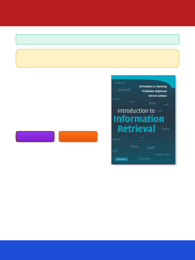 Introduction to Information Retrieval Instructor s Solution Manual ...