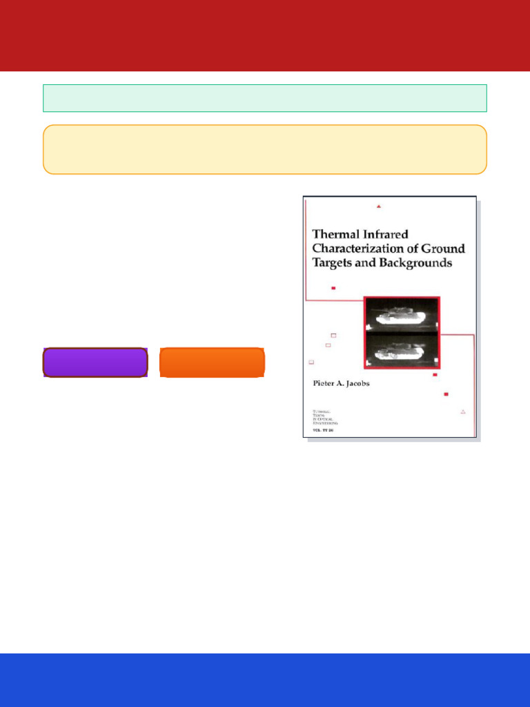 Thermal Infrared Characterization of Ground Targets and Backgrounds 2nd ...