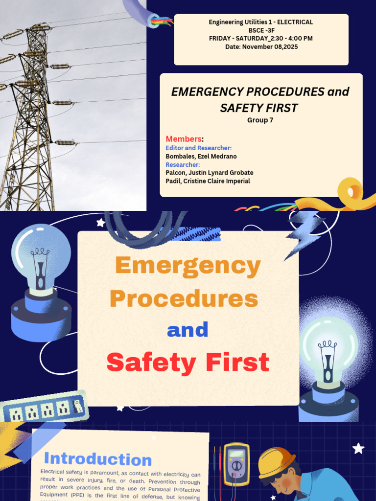 Electrical Safety and Emergency Procedures | PDF | Personal Protective ...