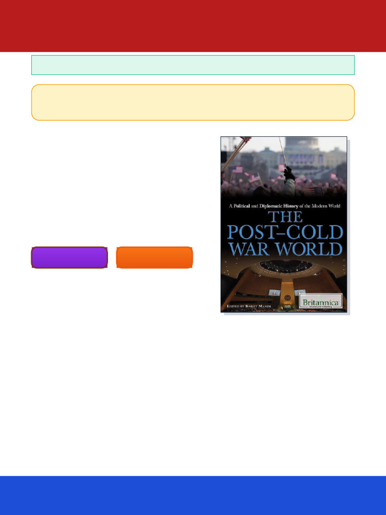 The Post Cold War World 1st Edition Bailey Maxim Ebook Synced Digital ...