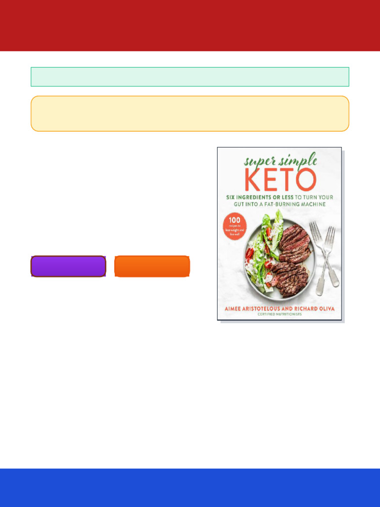 Super Simple Keto Six Ingredients or Less to Turn Your Gut into a Fat ...
