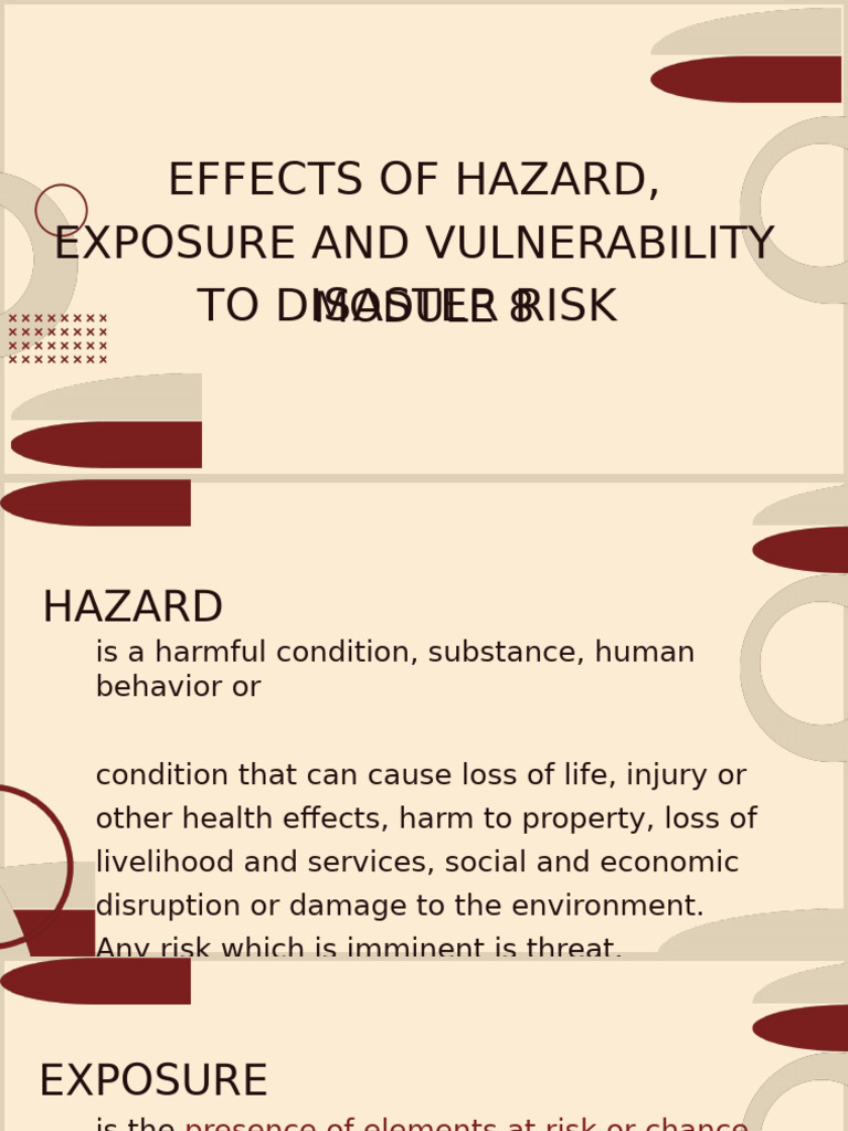 M8 Effects of Hazard, Exposure and Vulnerability to Disaster Risk_20251119_103113_0000 | PDF ...