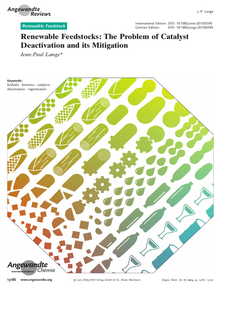 Lange - 2015 - Renewable Feedstocks The Problem of Catalyst ...