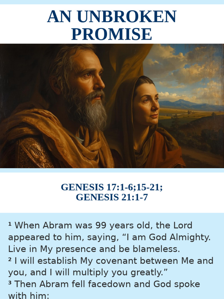 God's Unbroken Promise to Abraham | PDF | Sarah | Abraham
