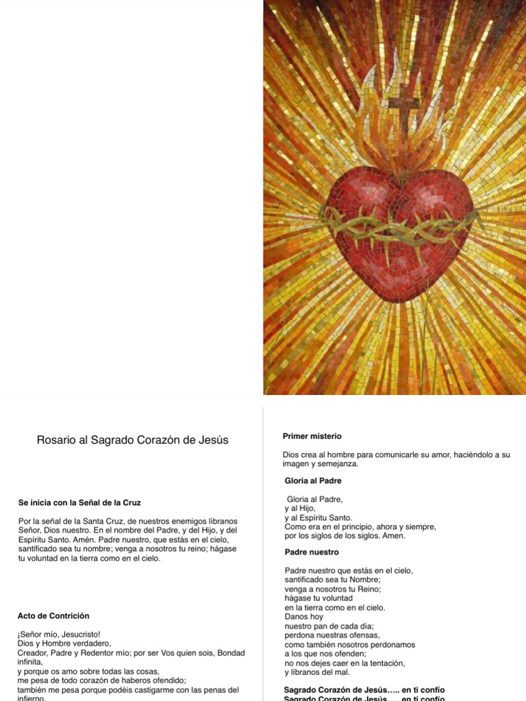Rosario Al Sagrado Coraz%C3%B3n de Jes%C3%BAs | PDF | orador del Señor ...