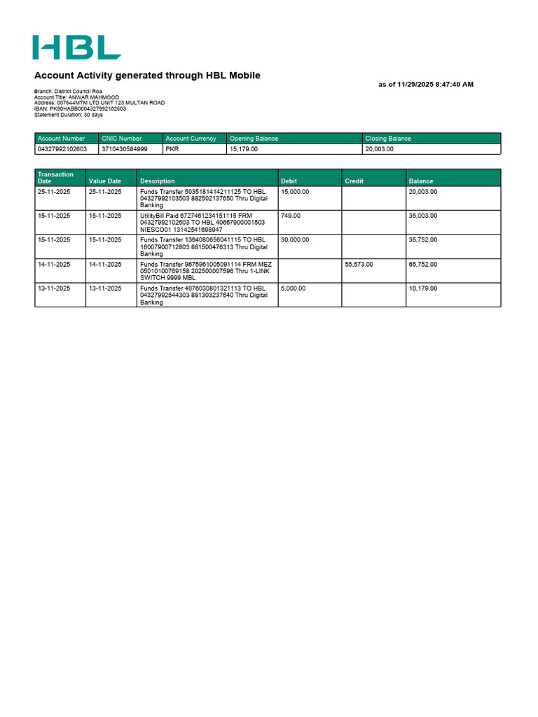 Account Statement 29-11-2025T08 48 13 | PDF