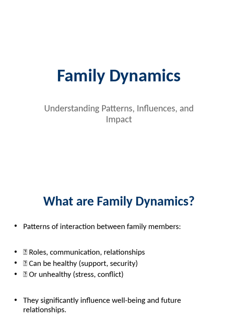 Understanding Family Dynamics and Impact | PDF