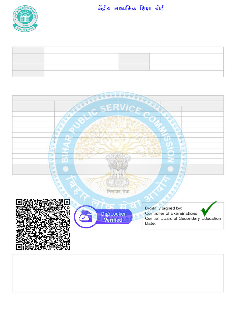 Matric Certificate 10th Watermarked | PDF | Qualifications | Educational Stages