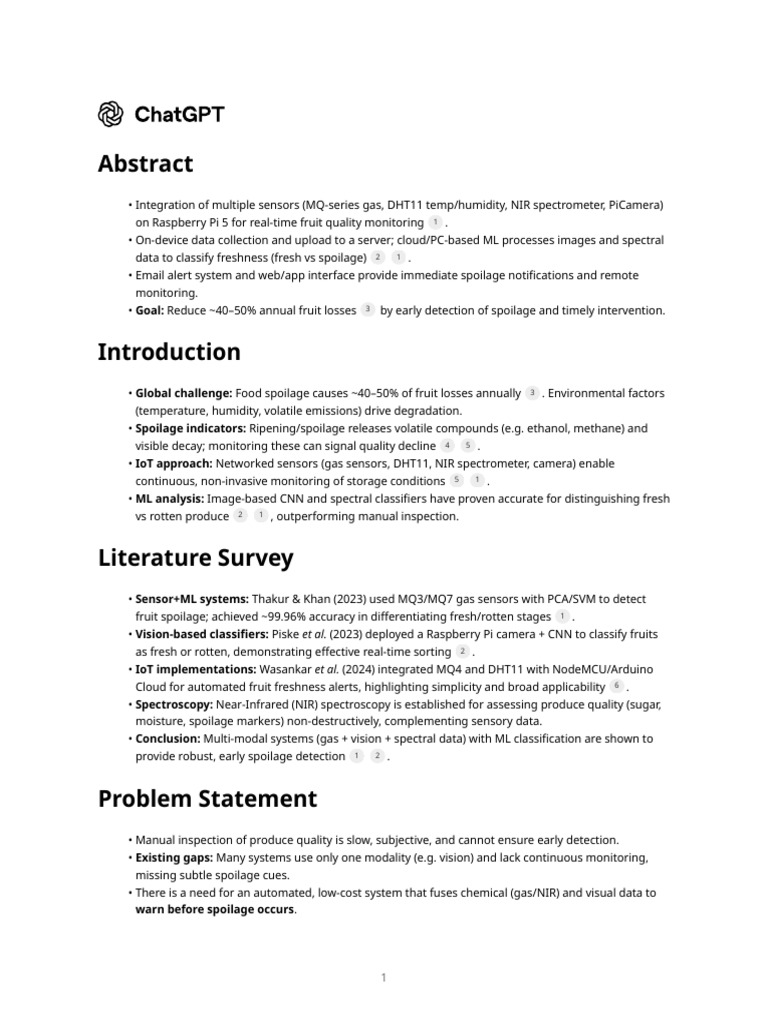 ChatGPT Report Phase One | PDF | Infrared | Internet Of Things