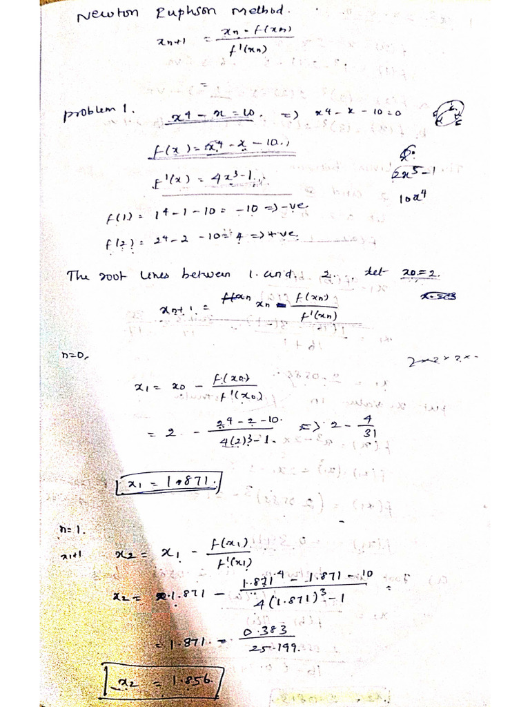Numerical Method Problems | PDF