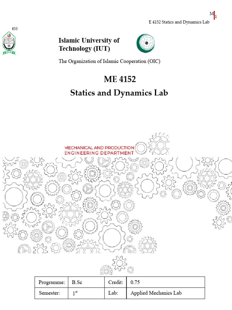 ME 4152 Lab Manual | PDF | Friction | Force