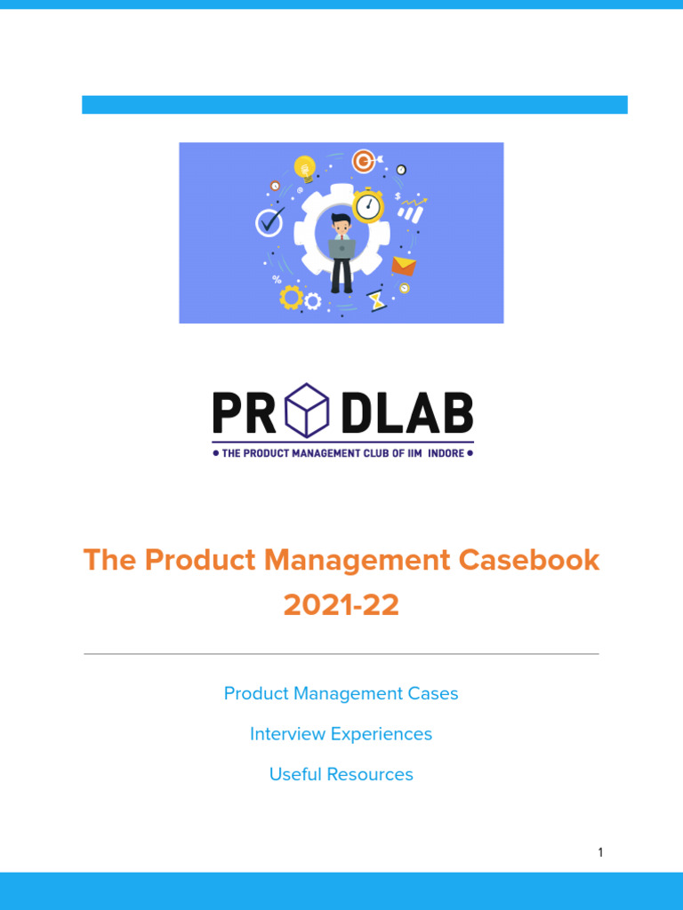 Product Management Casebook 2021 2022 | PDF | Menu | Mobile App