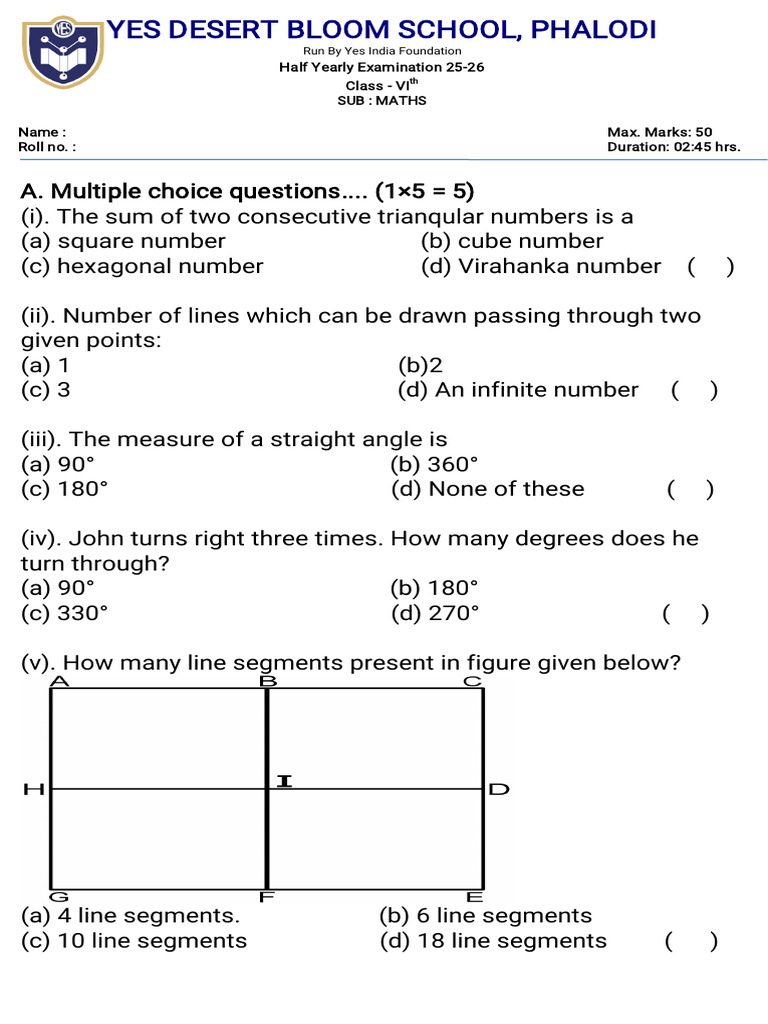 6th Class Maths NNNNNNMMMMM | PDF | Mathematical Concepts | Geometry