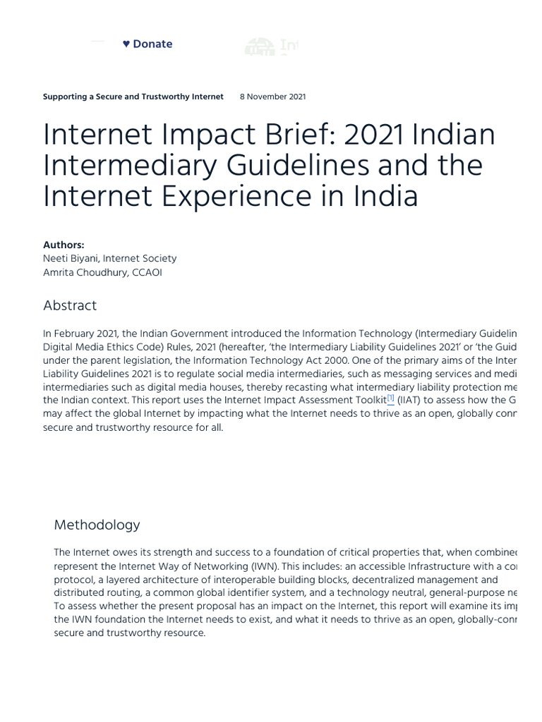 Internet Impact Brief_ 2021 Indian Intermediary Guidelines and the ...