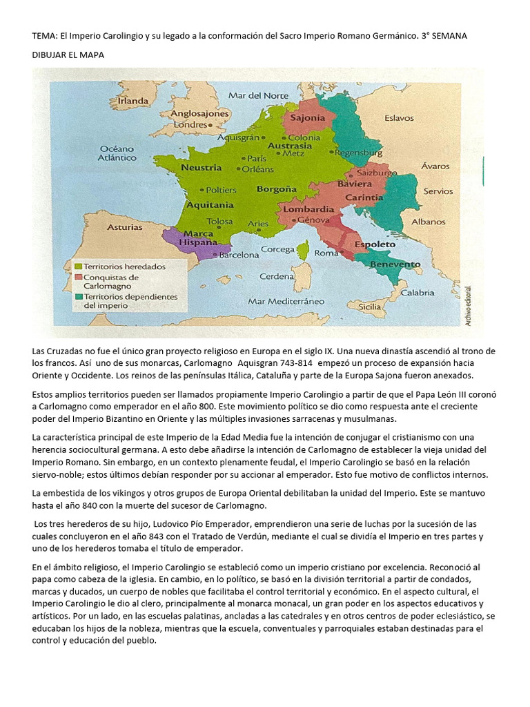 enviarSEMA 3 DE H SEGUN BTEC | PDF | Carlomagno | Emperador