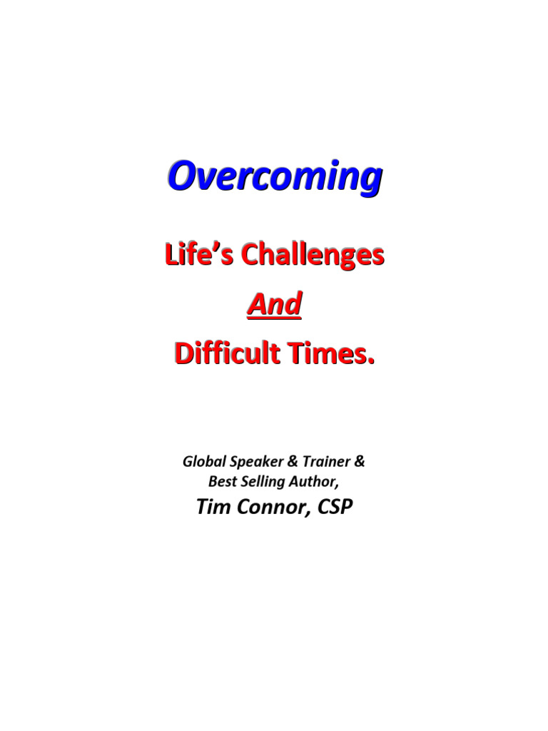 Book Overcome Life Challenges | PDF | Courage | Thought