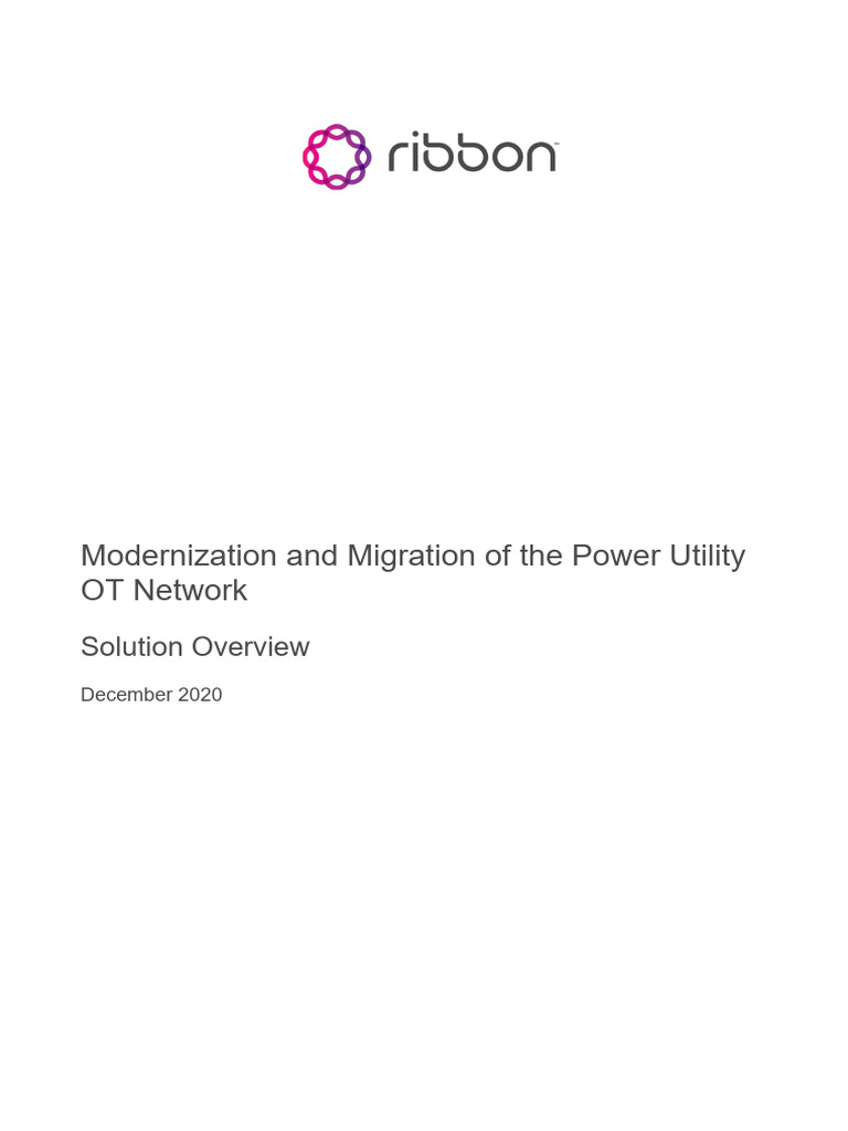 Modernization and Migration of the Power Utility OT Network Solution Overview | PDF | Computer ...