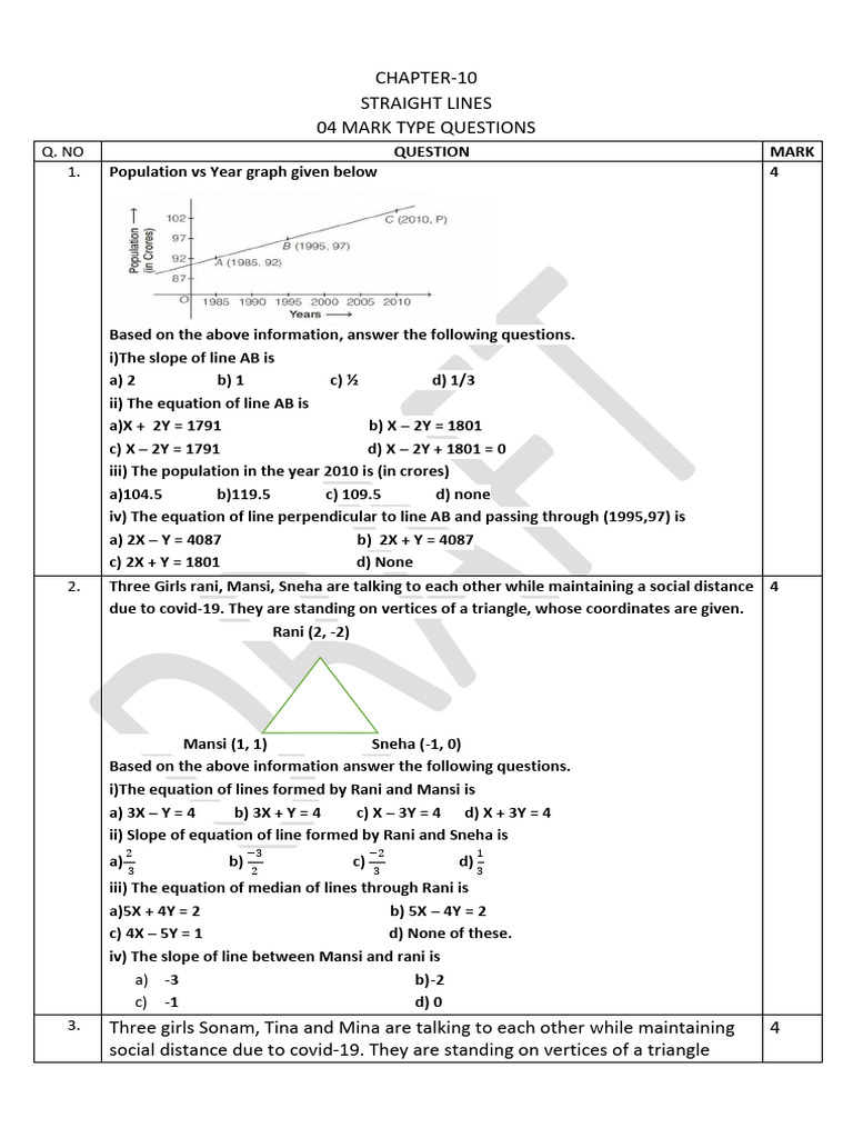 4 Mark Type (Straight Lines) | PDF | Line (Geometry) | Triangle