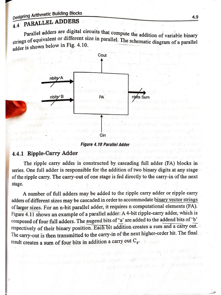 Ripple Carry Adder or 4 Bit Adder | PDF