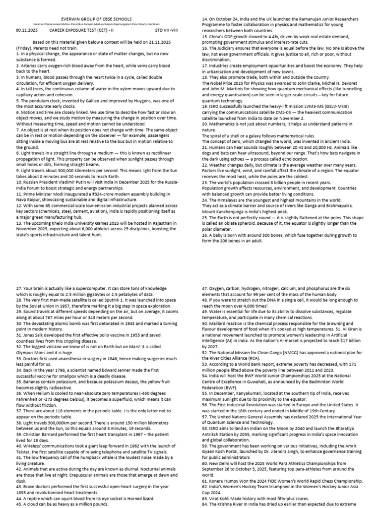 Cet Ii Material - Vii & Viii | PDF | Light | Satellite