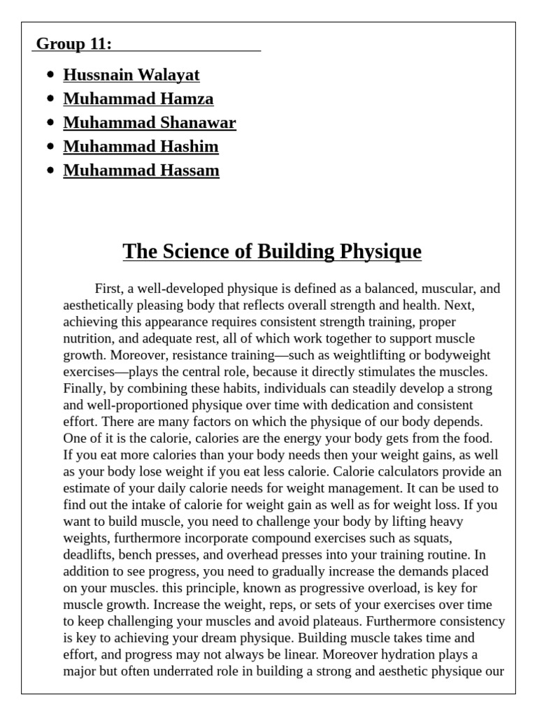 Building a Strong Aesthetic Physique | PDF | Strength Training ...
